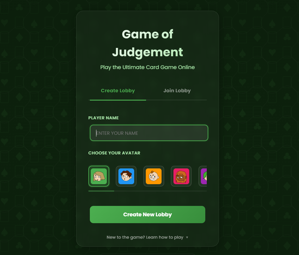 Game of Judgement - Play Free Online Multiplayer Card Game